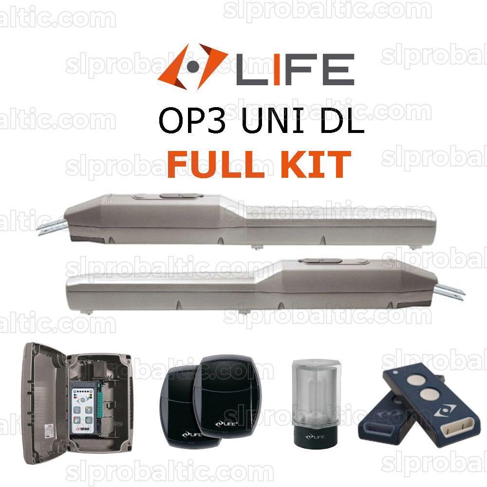 LIFE OP3 UNI DL FULL KIT, Veramiem vārtiem, Automātika - SL-PRO BALTIC