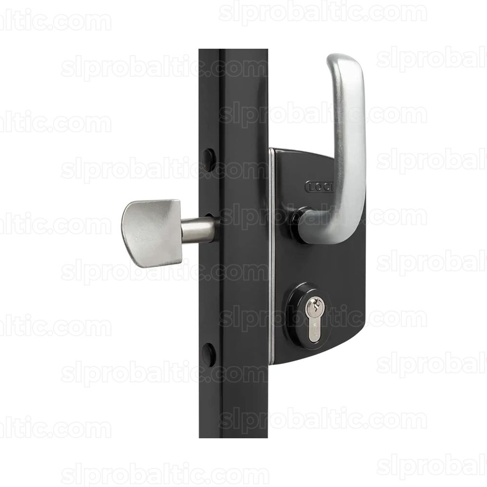 Locinox LSKZ alumīnija slēdzene ar rokturiem, bīdāmiem vārtiem, melnā ...
